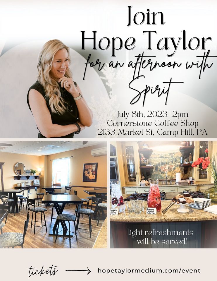 Afternoon with Spirit with Medium Hope Taylor, Cornerstone Coffeehouse ...