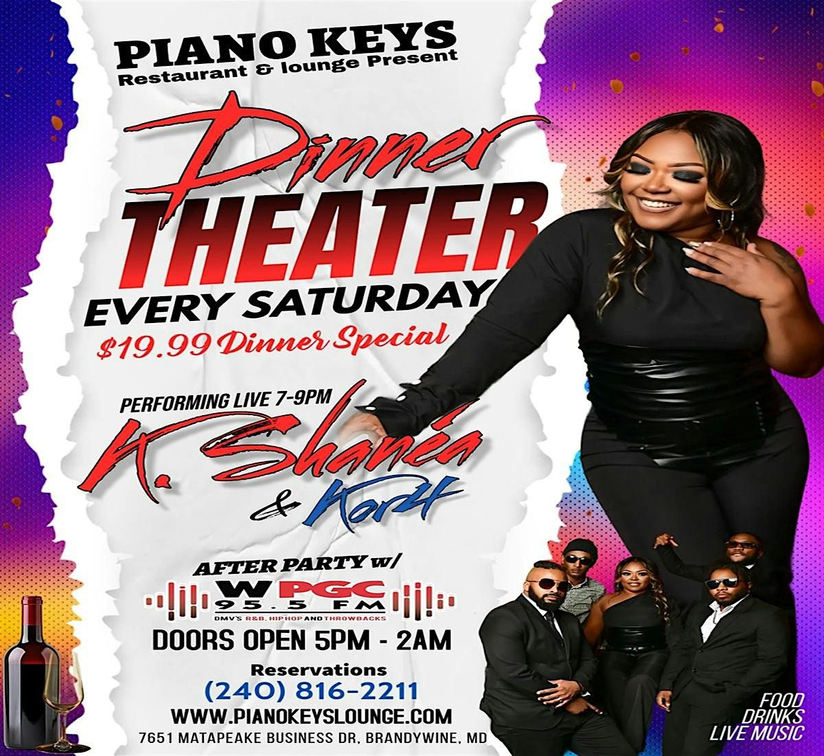 Dinner Theater Ft. K. Shanéa & For 4 ba @ Piano Keys Lounge. Every Sat ...
