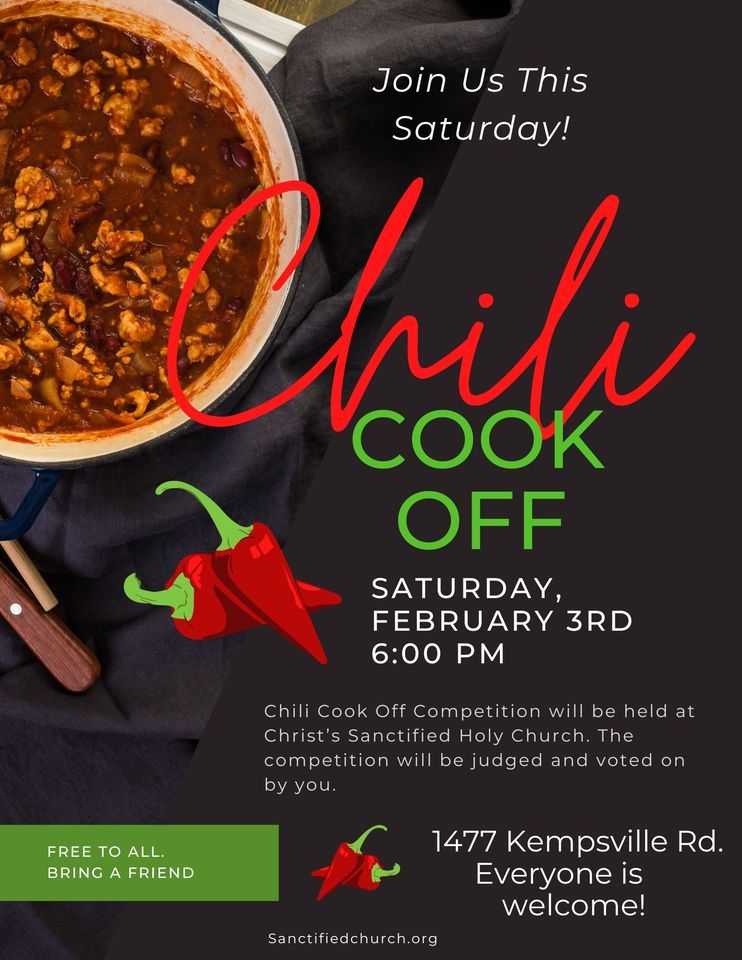 Christs Sanctified Holy Church Chili Cook-off, 1477 Kempsville Rd ...