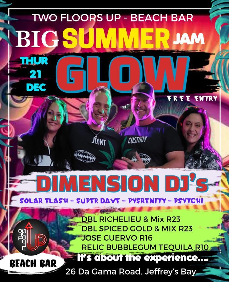 GLOW - A NeoN Rave 2023, Two floors UP, Jeffreys Bay, 21 December 2023 ...