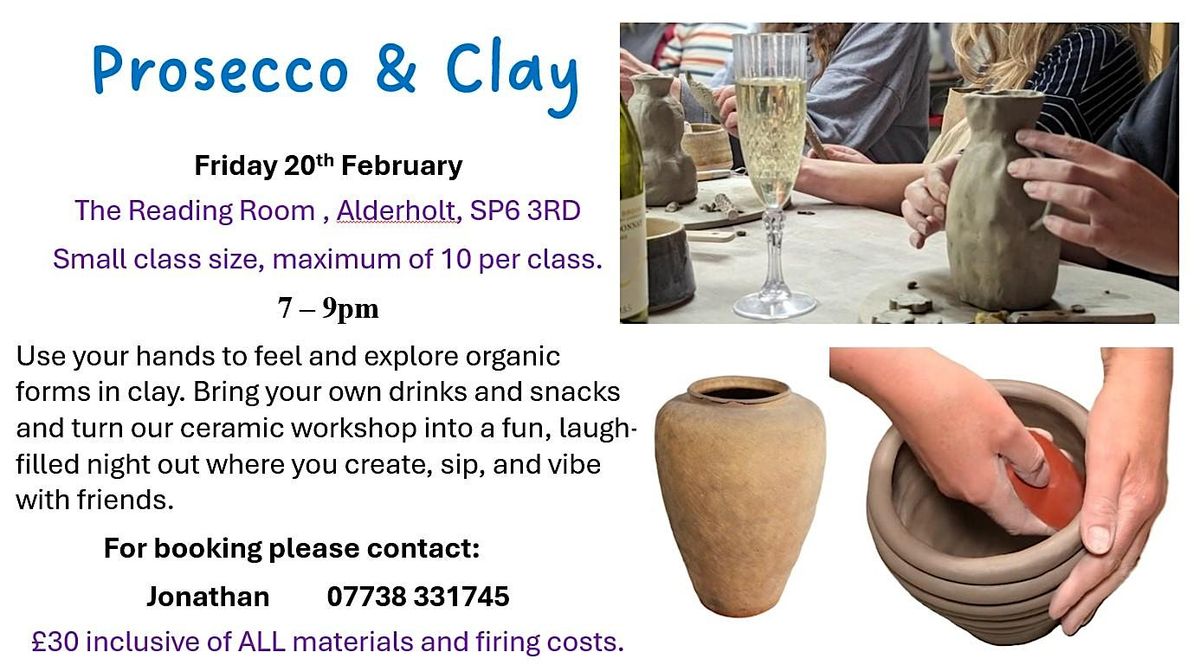 Prosecco & Clay, Station Road, Alderholt, 20 February 2026 | AllEvents