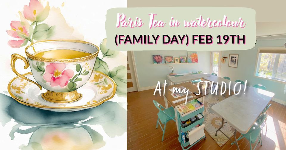 Family Day Watercolour Workshop "Paris Tea-time", Crystal Beshara Fine ...