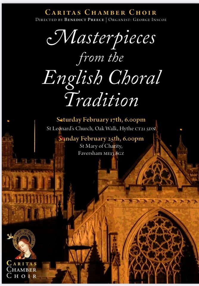 Masterpieces from the English Choral Tradition, St Mary of Charity ...