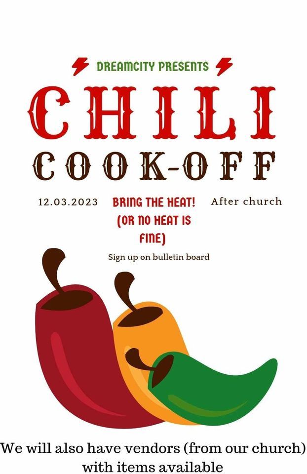 Chili Cookoff & Vendor Expo, Dreamcity Church, Springfield, December 3 ...