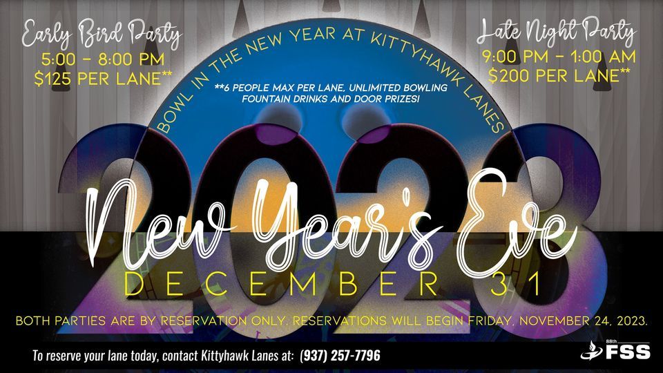 New Years Eve, Wright-Patt Kittyhawk Lanes, Fairborn, 31 December 2023 ...