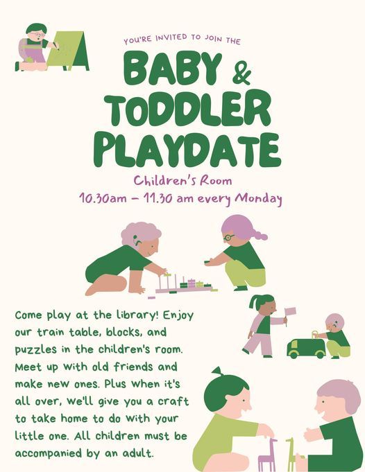 Baby & Toddler Playdate, Winthrop Public Library & Museum, 29 January ...