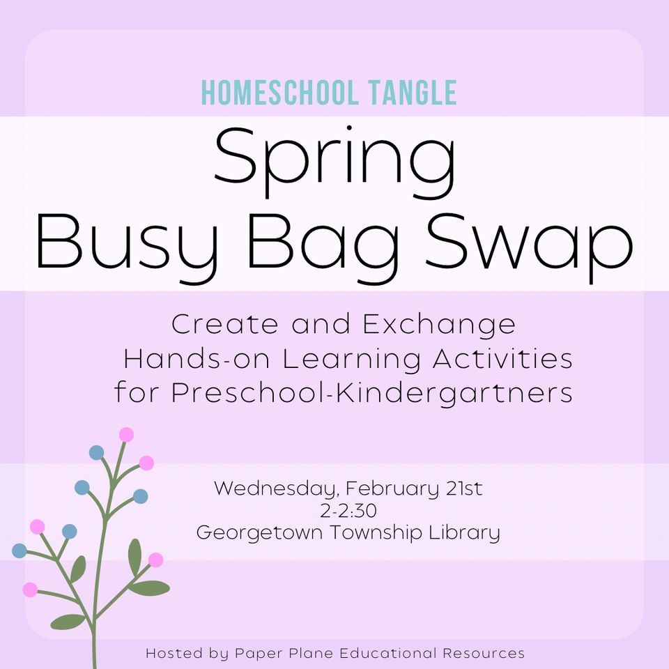 Spring Busy Bag Swap, Georgetown Township Public Library, Jenison, 21 ...