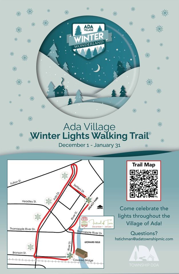 Winter Lights Walking Trail (12/1-1/31), Ada Village, 1 December 2023 ...