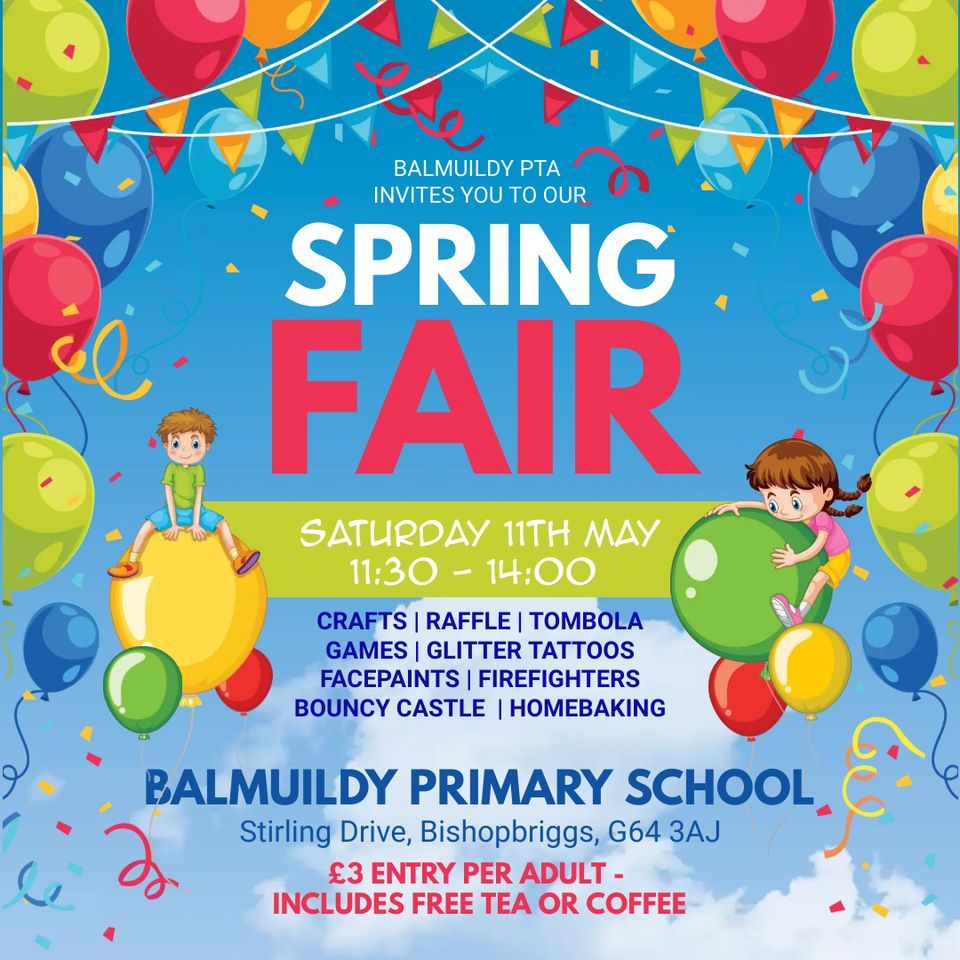 Spring Fayre, Balmuildy Primary School, Glasgow, 11 May 2024 | AllEvents.in