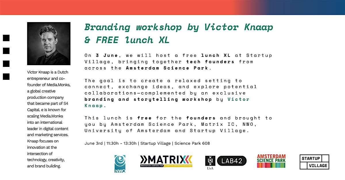 Branding Session by Victor Knaap, Startup Village, Amsterdam, 3 June ...