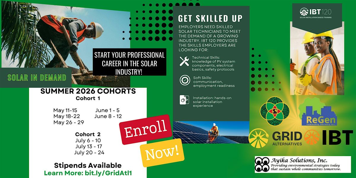GRID Alternatives IBT 120 Solar Training Registration – Things to Do in ...