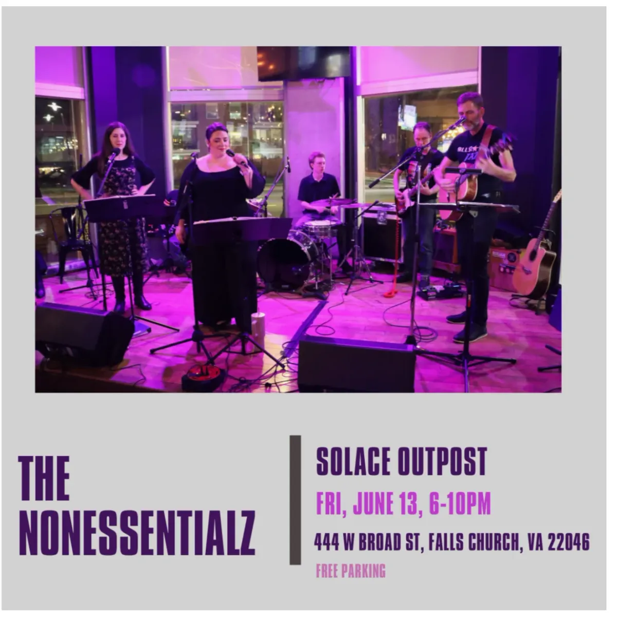 Good Friends, Great Music - The Nonessentialz Band at Solace Outpost ...
