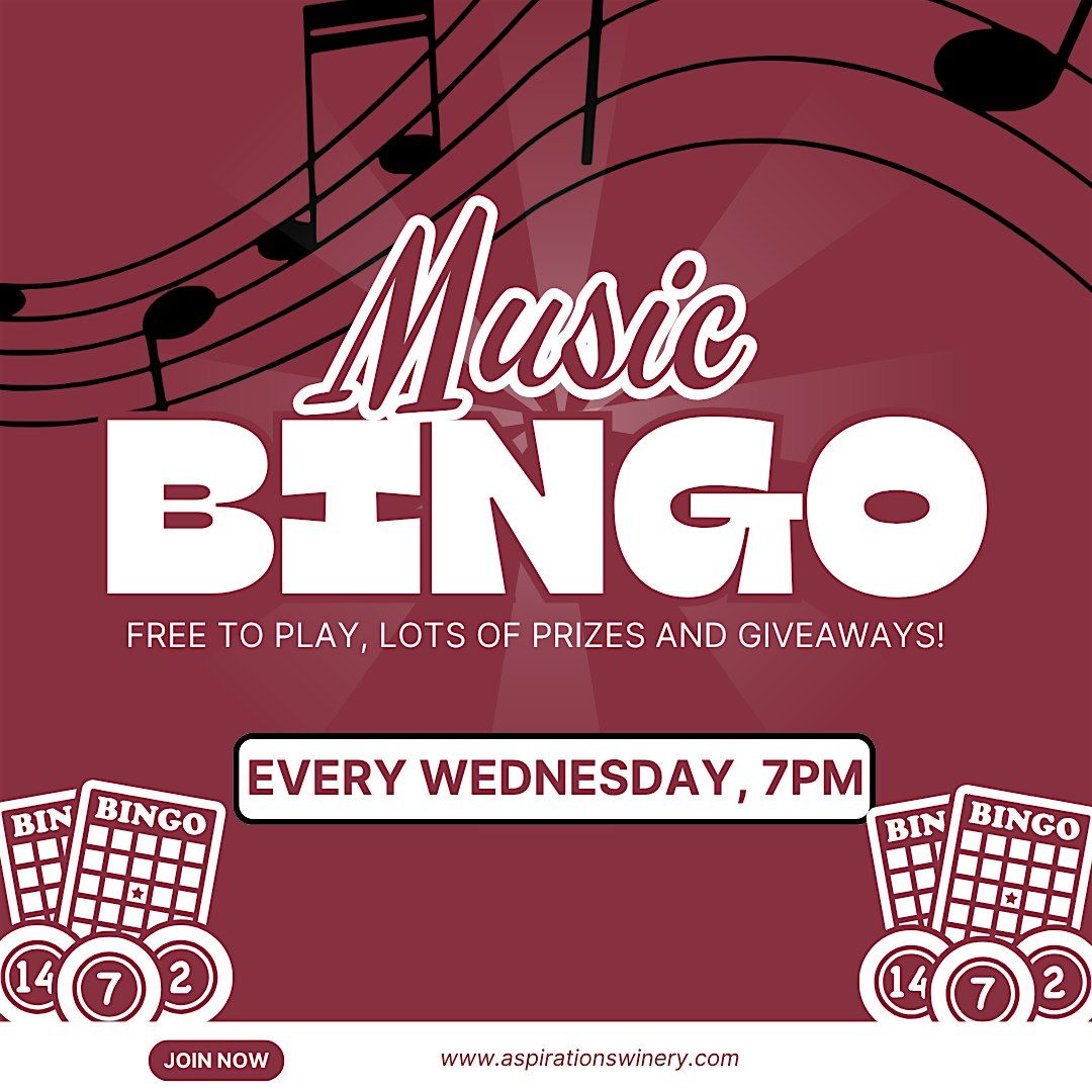 Music Bingo Game With Live Host and Prizes at Aspirations Winery ...