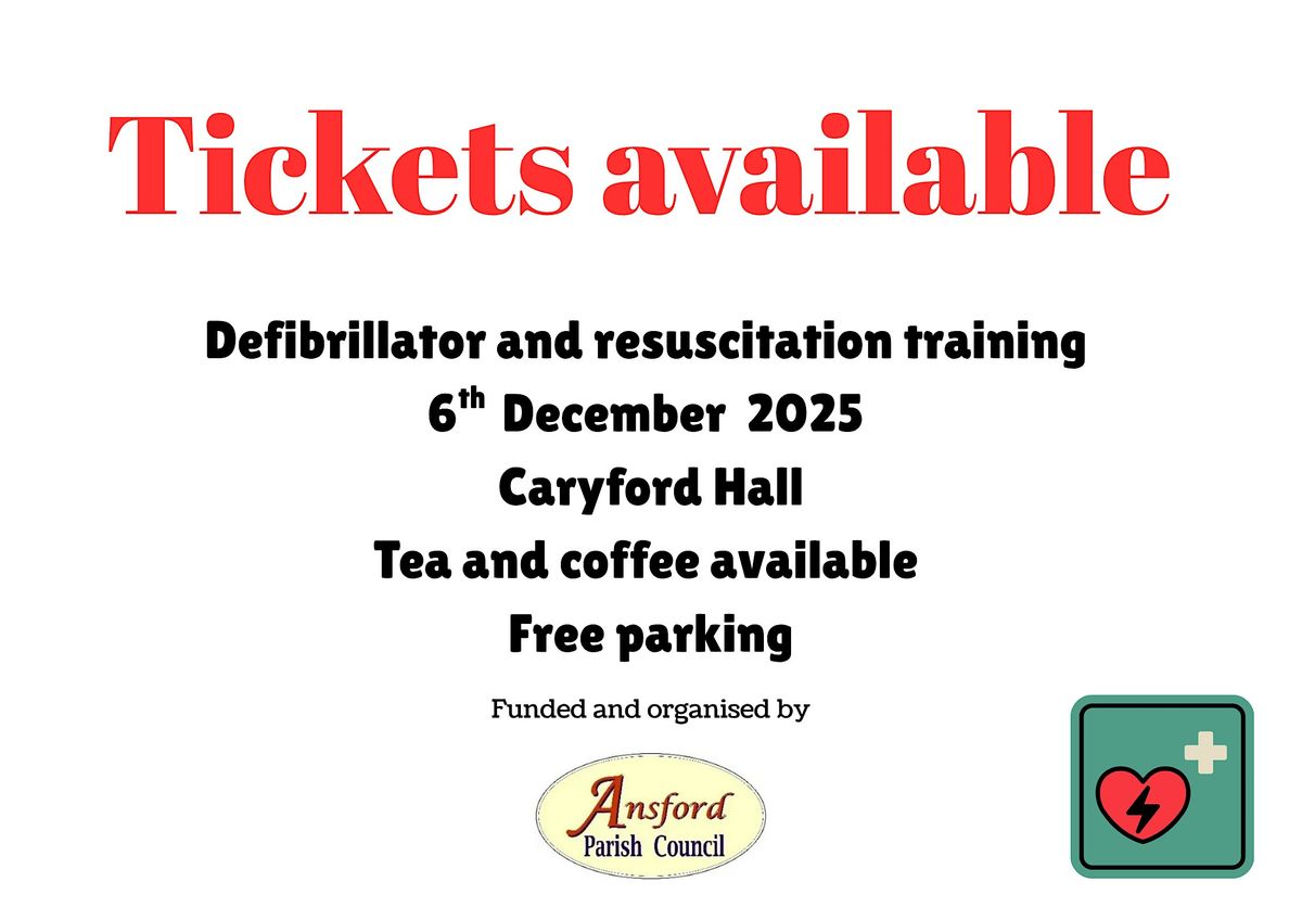Defibrillator and Resuscitation training, Caryford Community Hall ...