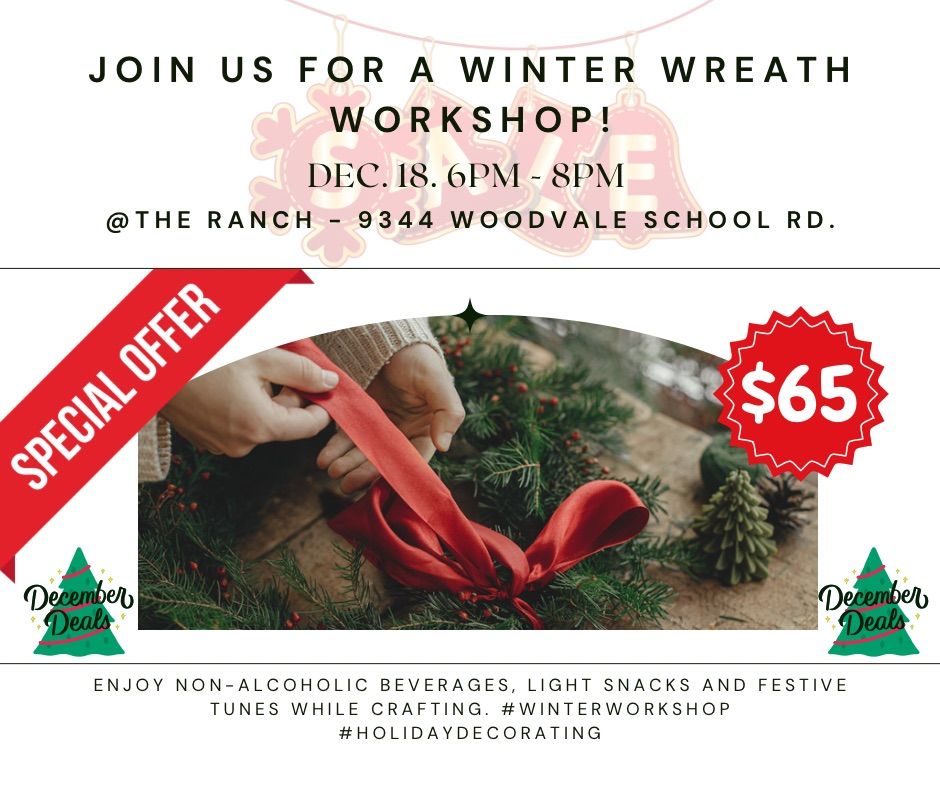 Winter Wreath Workshop, 9344 Woodvale School Road. , Keene, 18 December ...