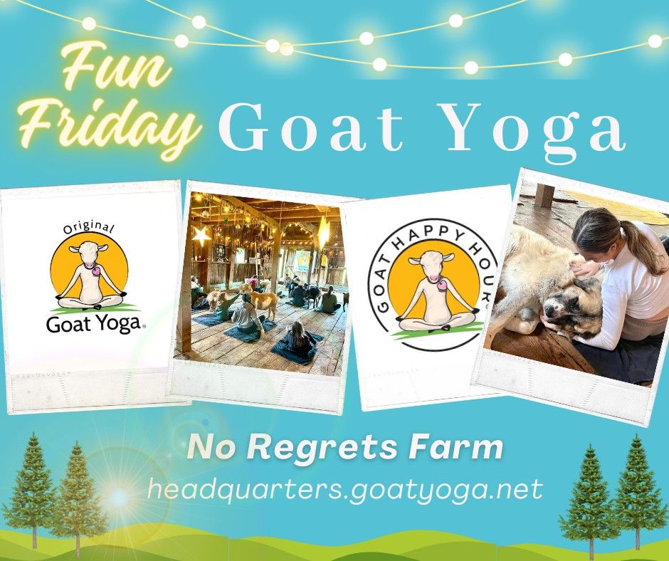 Fun Friday Goat Yoga , No Regrets Flower Farm & Animal Sanctuary ...