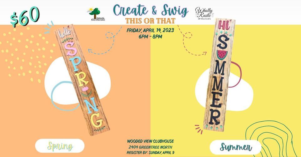 Create & Swig - Spring/Summer Porch Sign, Wooded View Golf Course ...
