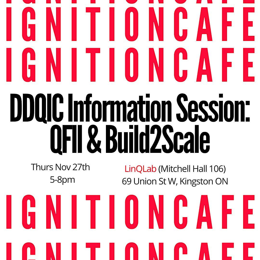 DDQIC Ignition Café: QFII & Build2Scale, Mitchell Hall, Kingston, 27 November 2025 | AllEvents
