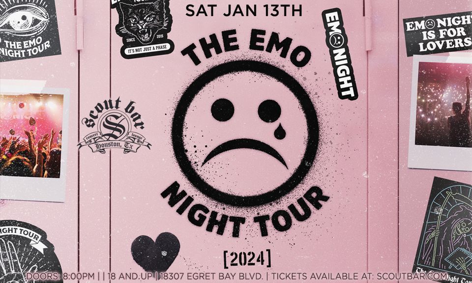The Emo Night Tour returns to Scout Bar!, Scout Bar, Nassau Bay, 13 ...