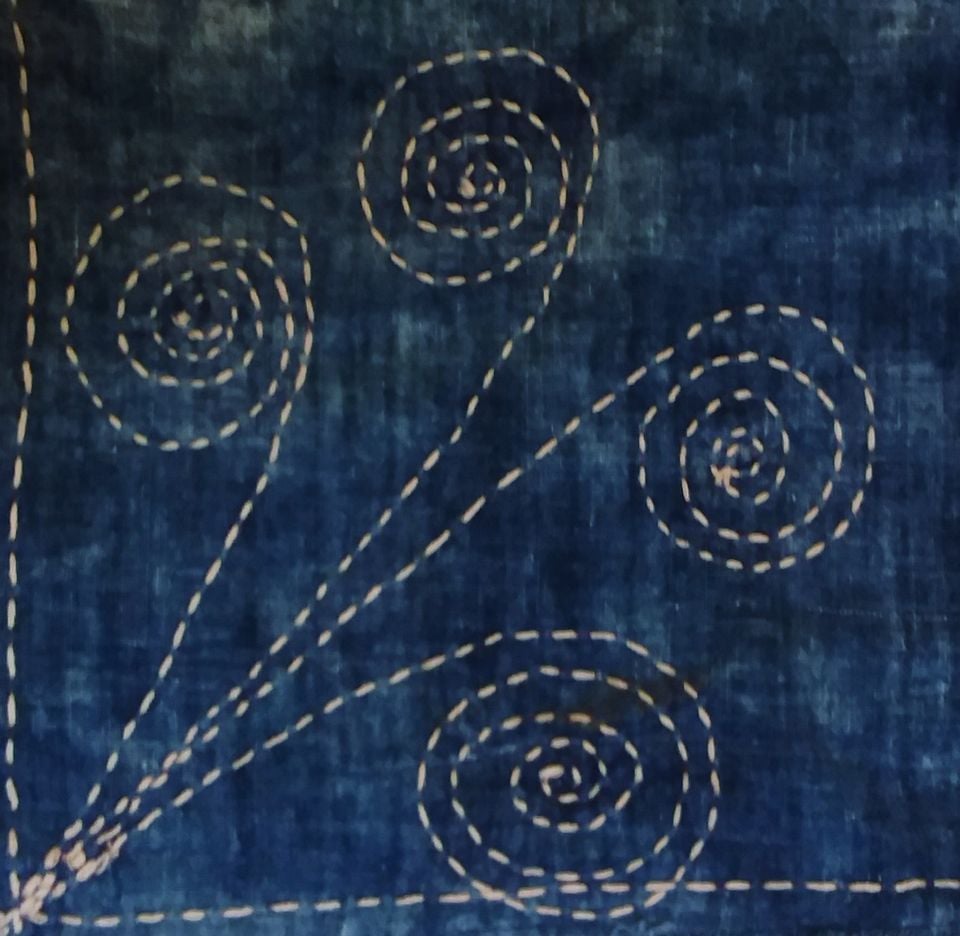 Sashiko & Kantha Embroidery | Runner or Placemats, San Diego Craft ...