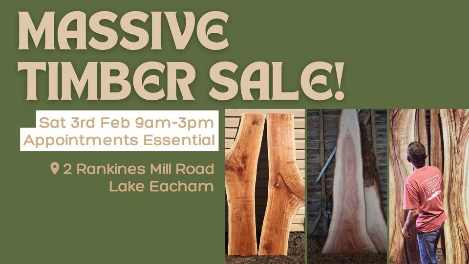 Warehouse Timber Sale! , Rankines Mill Road, Lake Eacham, February 3 ...