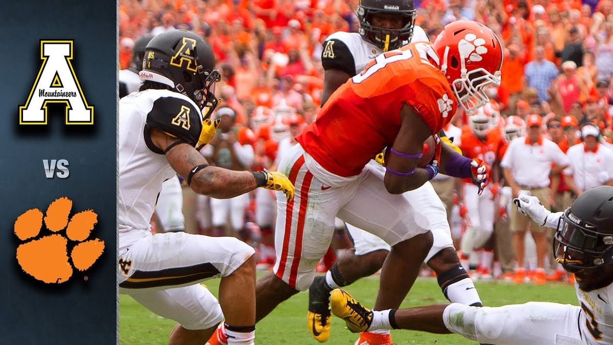 Clemson Tigers vs. Appalachian State Mountaineers, Frank Howard Field ...