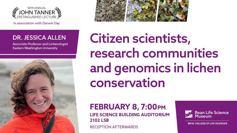 Tanner Lecture: Jessica Allen, BYU Life Sciences, Provo, February 8 2024 | AllEvents.in