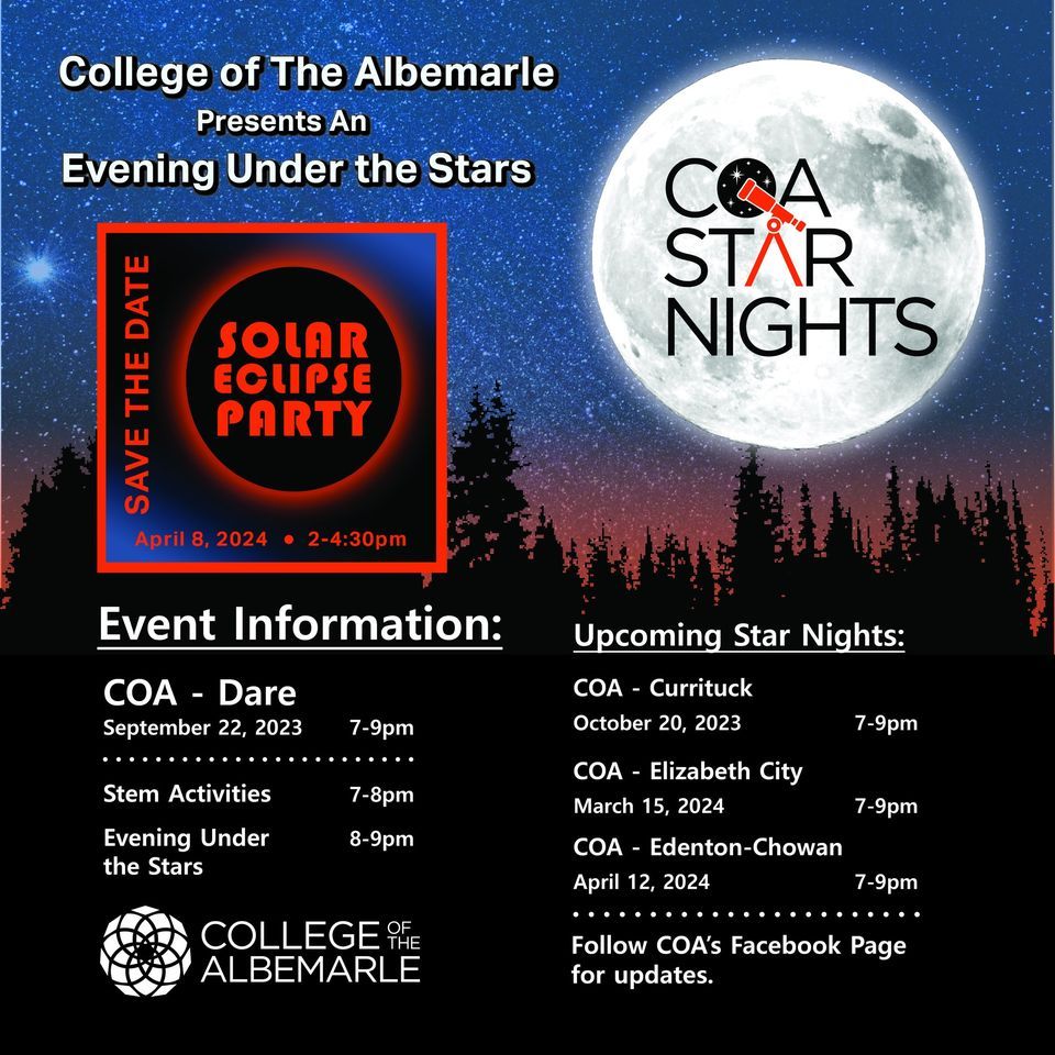 COA Star Nights, College of The Albemarle, 15 March to 16 March ...