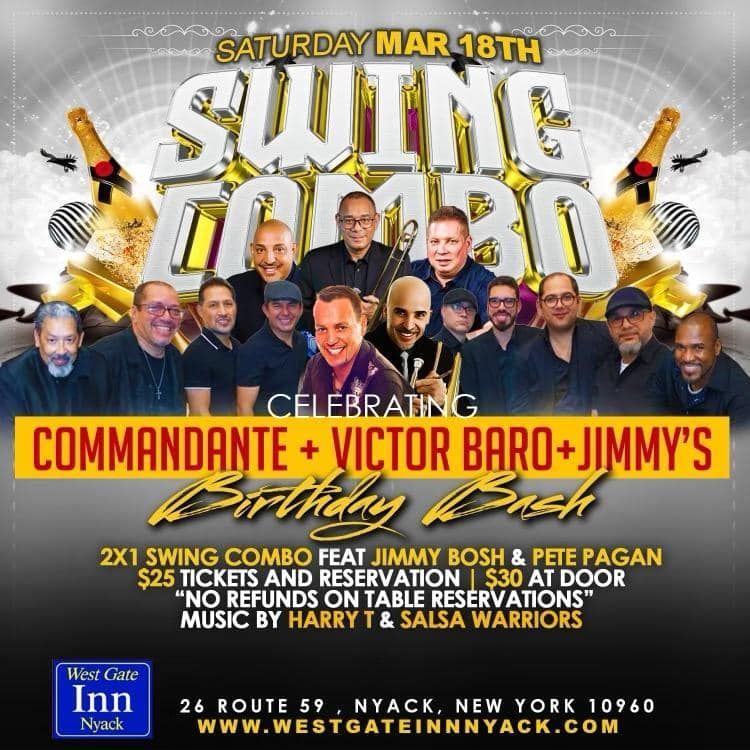 Swing Combo Orchestra, Ft. Jimmy Bosch & Pagan - Birthday Bash for ...