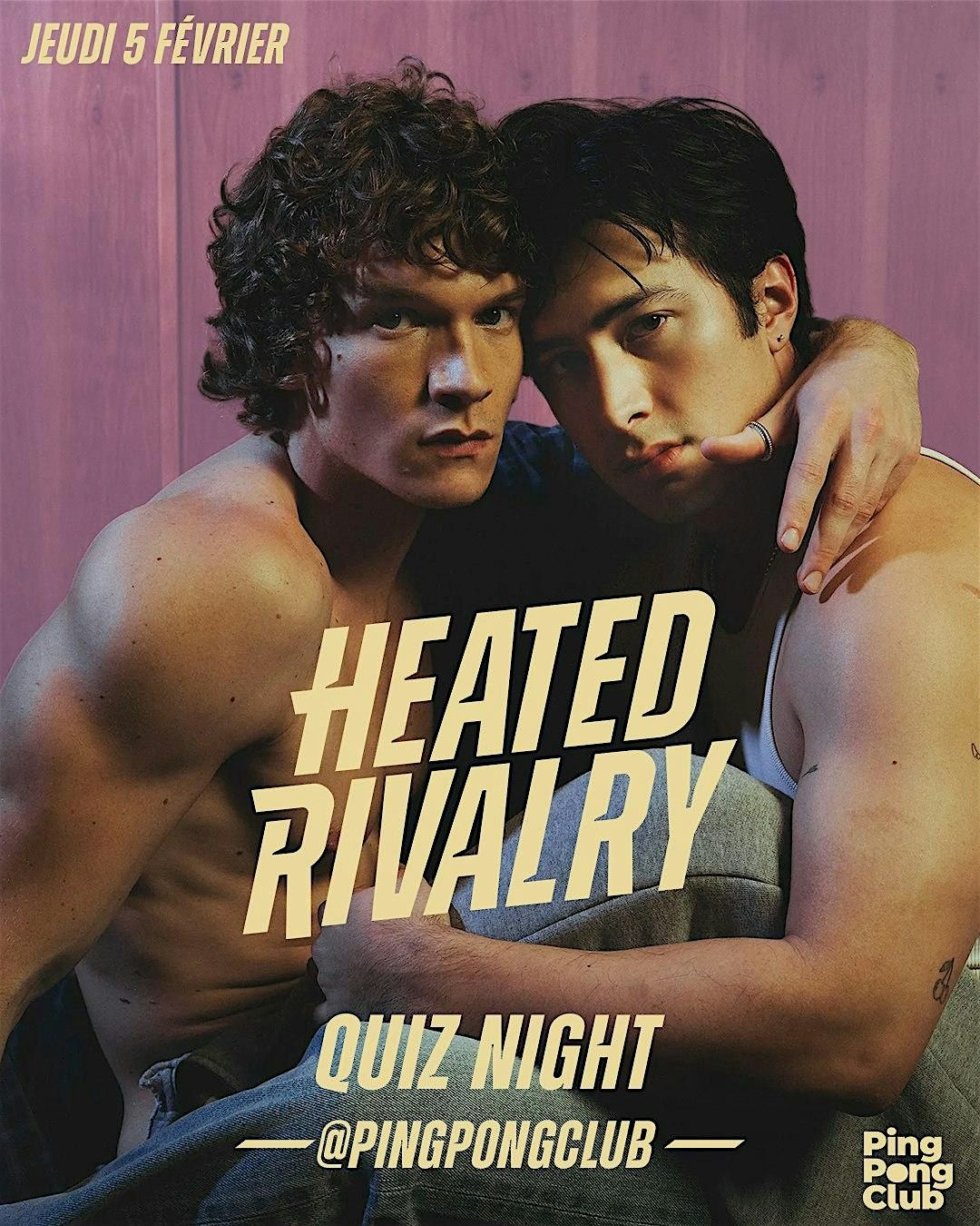 HEATED RIVALRY Quizz - Ping Pong Club, Ping Pong Club, Montréal, 5 ...