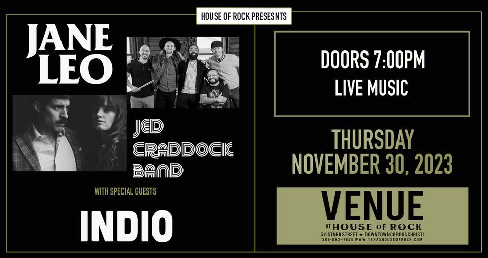 Jane Leo & Jed Craddock , House of Rock, Corpus Christi, 30 November ...