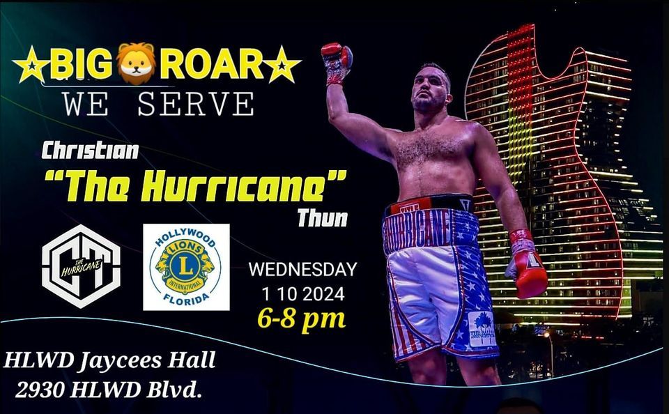 Hollywood Lions Club Welcomes Pro Boxer Christian "The Huricane" Thun ...