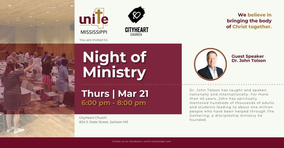 Night of Ministry with Dr. John Tolson , CityHeart Church, Jackson, 21 ...