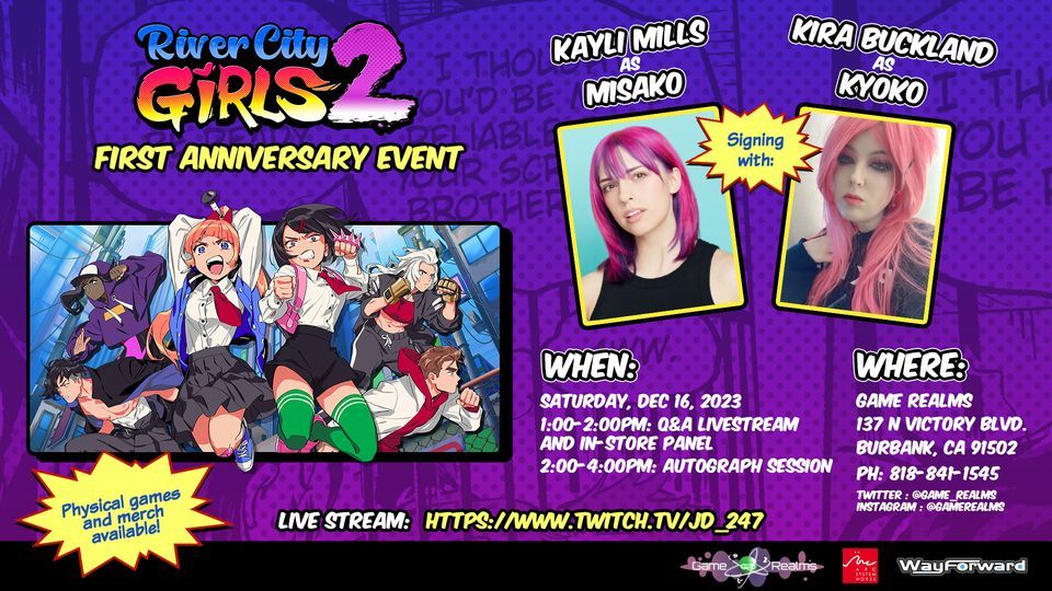 River City Girls 2 Anniversary Event with Autograph signing plus Q & A ...