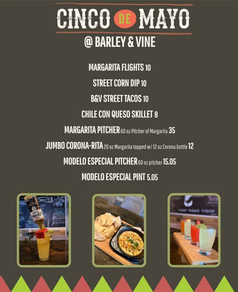 Cinco de Mayo Celebration w/Sonic Duo, Barley & Vine, Flint, May 5 2023 ...