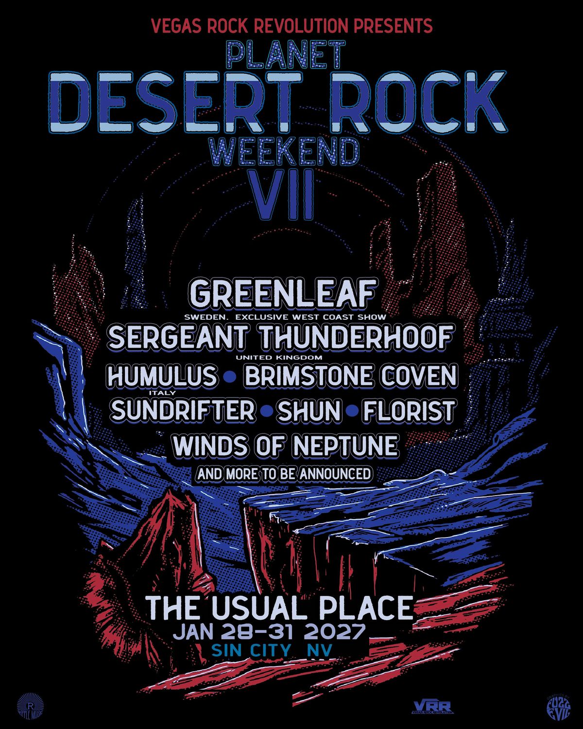 Planet Desert Rock Weekend VII - January 28- 31, 2027, The Usual Place ...