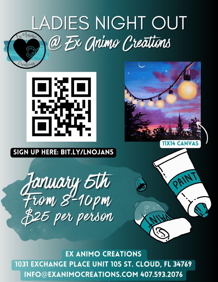 Ladies Night Out- January 5th, Ex Animo Creations, Saint Cloud, 5 ...
