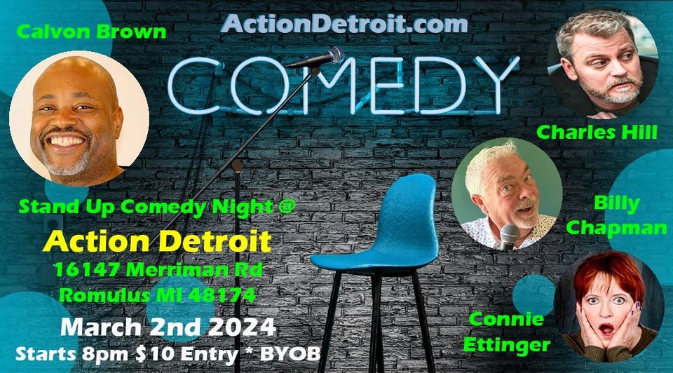Stand Up Comedy Night, Action Detroit, Romulus, 2 March 2024 | AllEvents.in