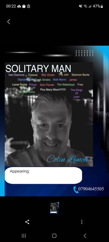 Solitary Man @ Springbank Social Club Benwell, Springbank Social Club ...