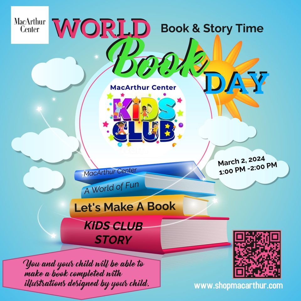 World Book Day- Kids Club Event, MacArthur Center, 2 March 2024 ...