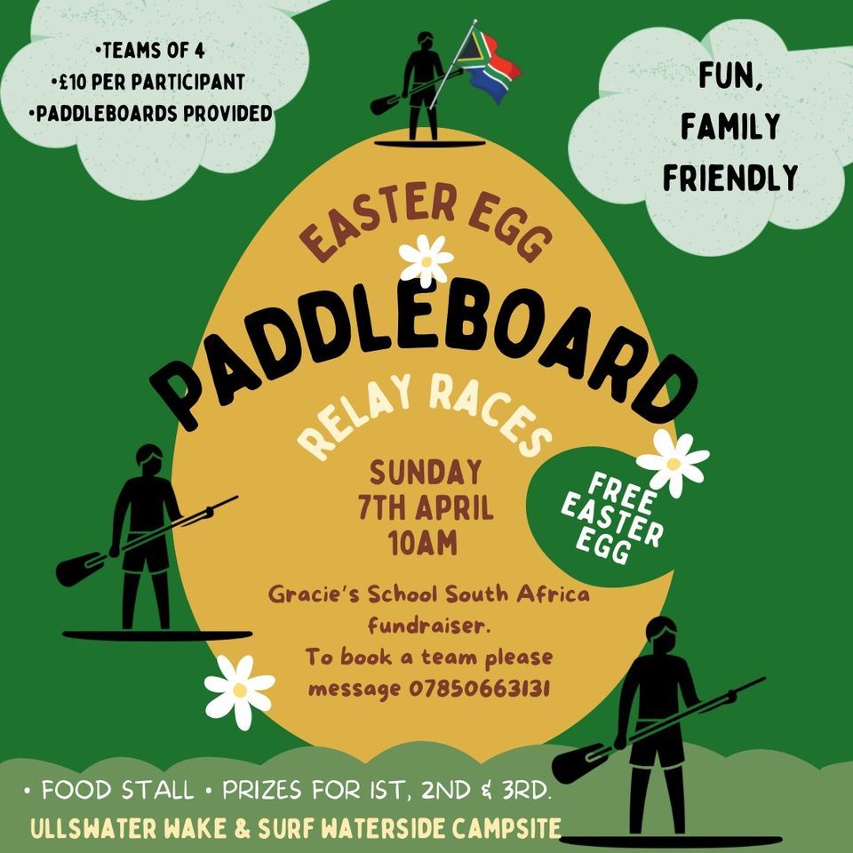 Easter Egg Paddleboard Relay Races, Waterside House Campsite, Howtown ...