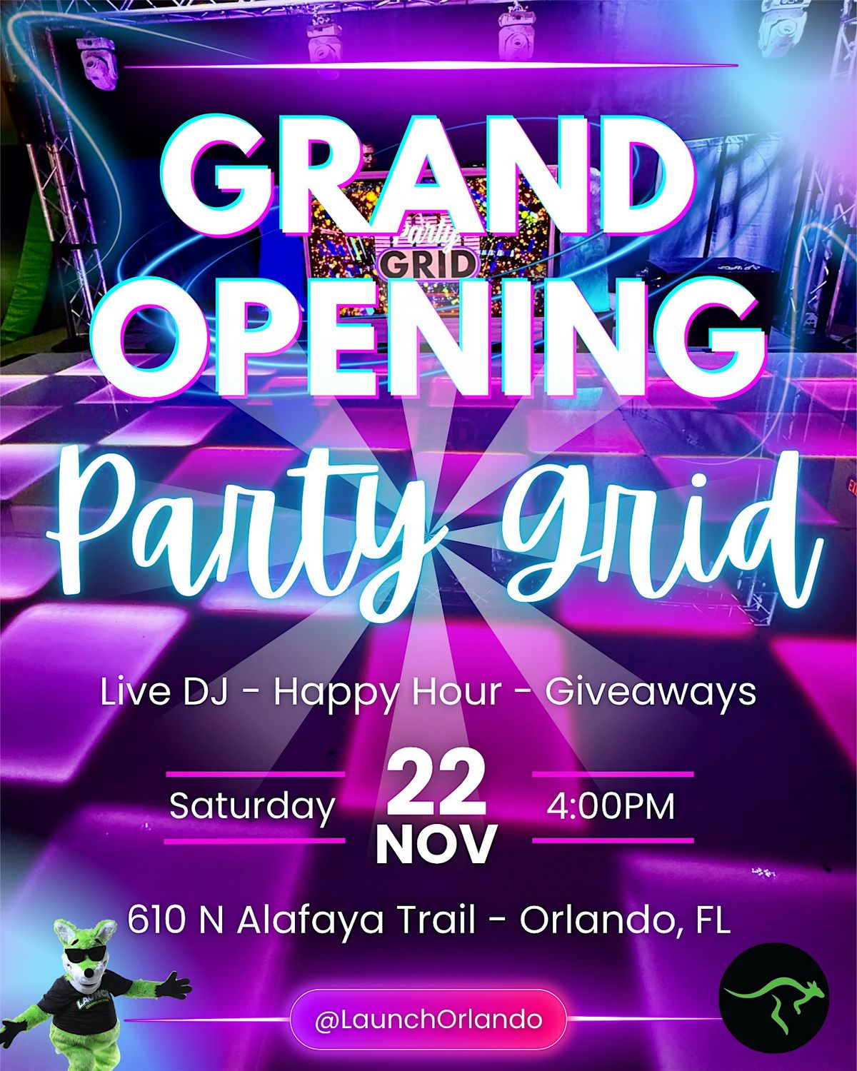Party Grid Premiere: Orlando’s Hottest New Attraction, Launch Family ...