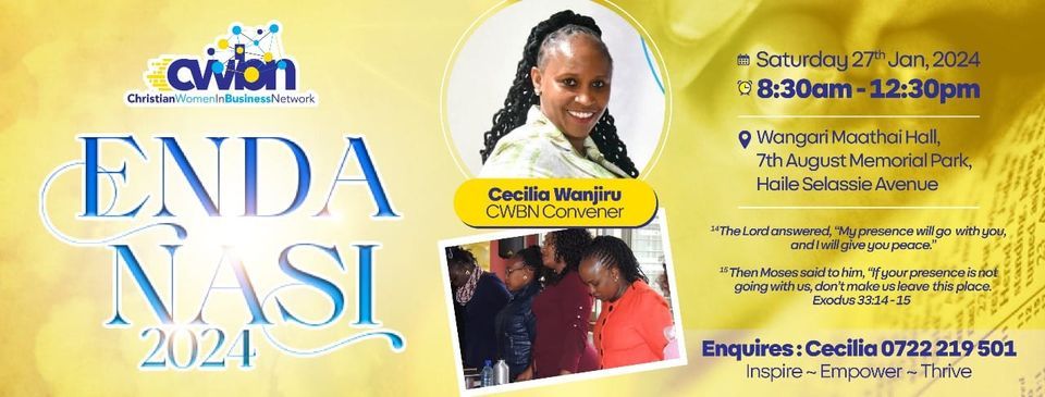 ENDA NASI CWBN Meeting , August 7TH Memorial Park, Nairobi, January 27 ...
