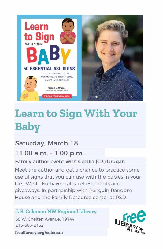 Family Author Event with C3 Grugan, author of Learn to Sign with Your ...