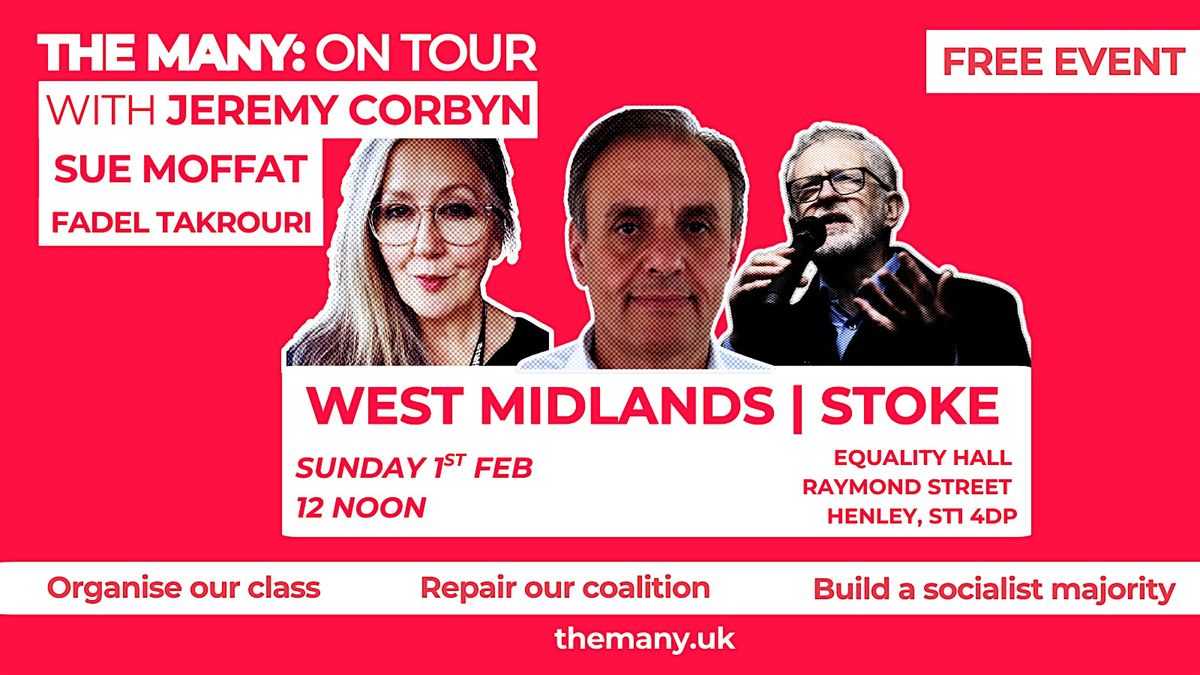 An Afternoon with Jeremy Corbyn, Equality Hall, Hanley, 1 February 2026 ...
