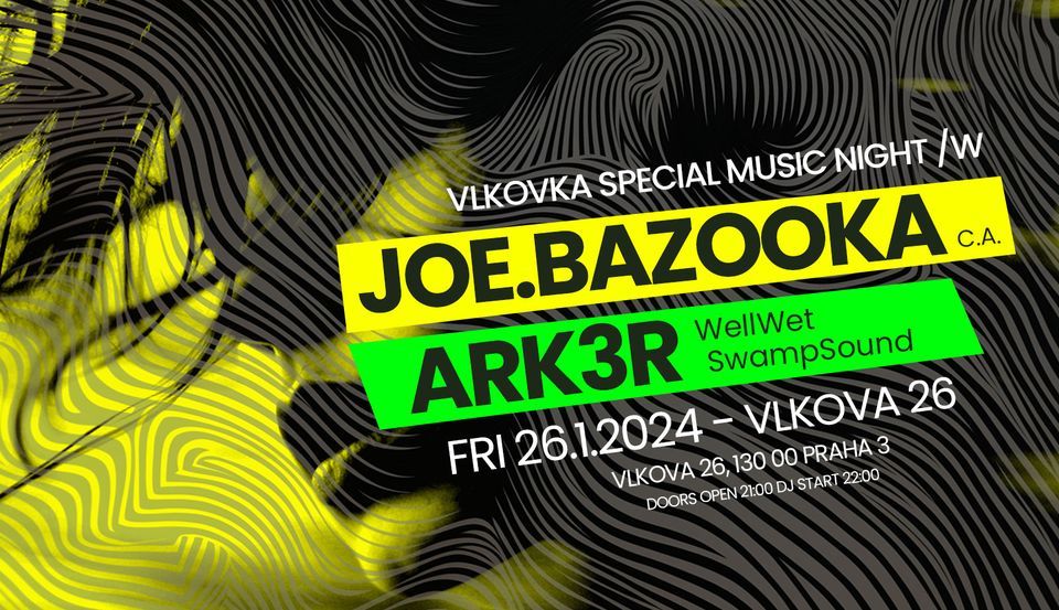 Supercharged w/ Joe.Bazooka & Ark3r , Vlkova 26, Prague, 26 January ...