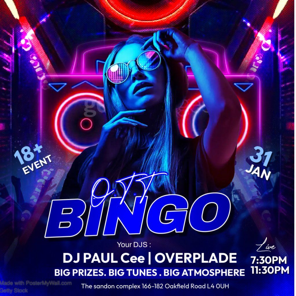 O.T.T Bingo, The Sandon Complex, Liverpool, 31 January 2025 | AllEvents.in