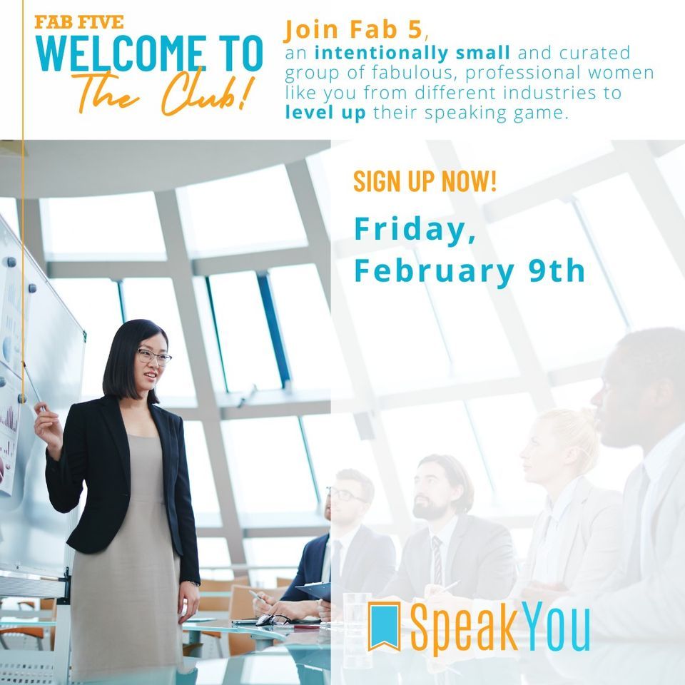 Fab Five: Public Speaker Coaching for Professional Women, Beaverton ...