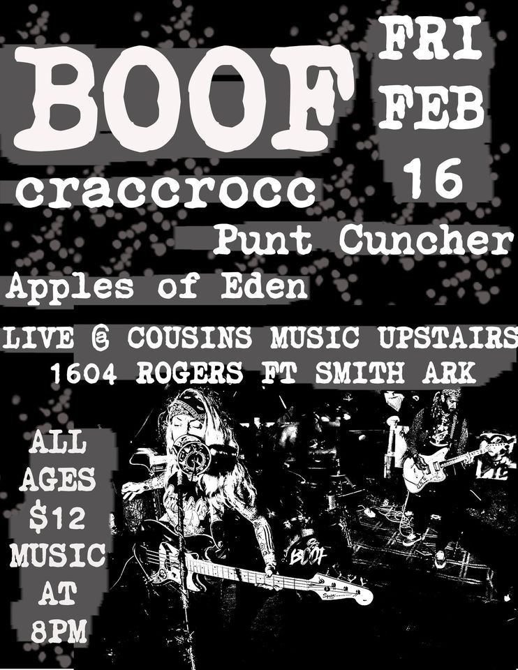 Punk Rock Night featuring BOOF, CraccRocc, & More Live @ Cousins Music ...