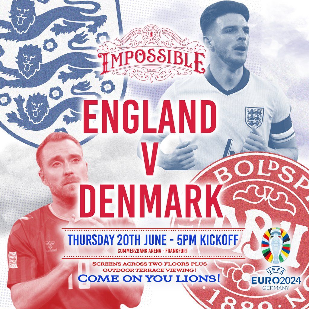 UEFA Euros 2024 England VS Denmark, IMPOSSIBLE MANCHESTER , 20 June ...